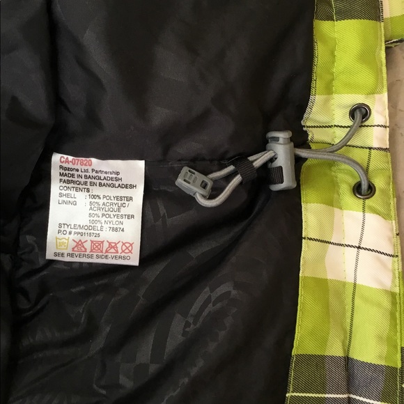 Ripzone | Jackets & Coats | Ripzone 500mm Hooded Plaid Snowboard Jacket ...